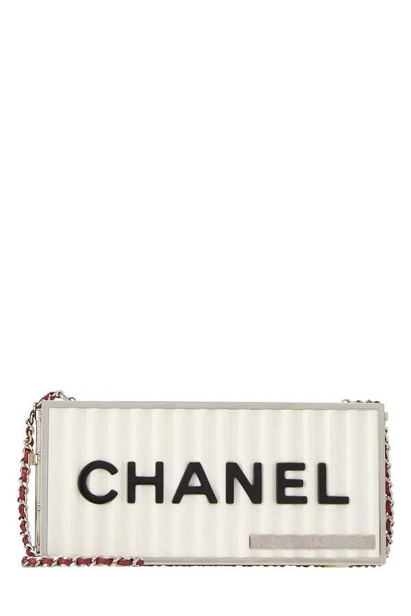 Chanel Lucite Shipping Container Bag - White