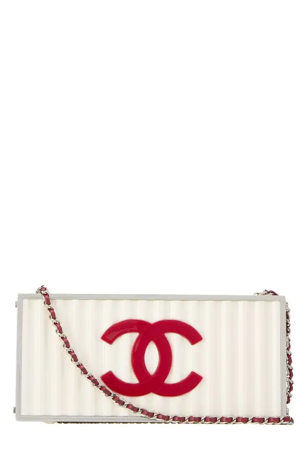 Chanel Lucite Shipping Container Bag - White
