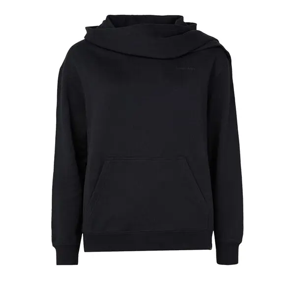 COURREGES Scarf Embroidered Hoodie - Black