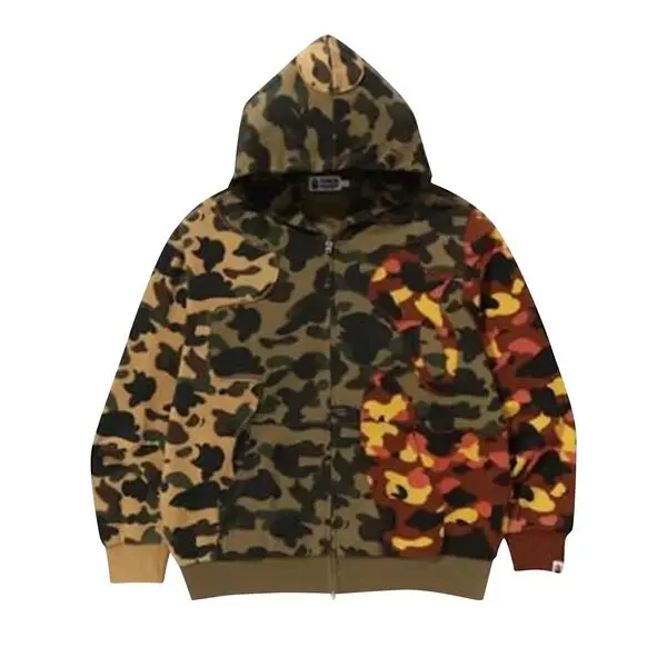 A BATHING APE 1st Camo Upcycled Relaxed Fit Full Zip Hoodie