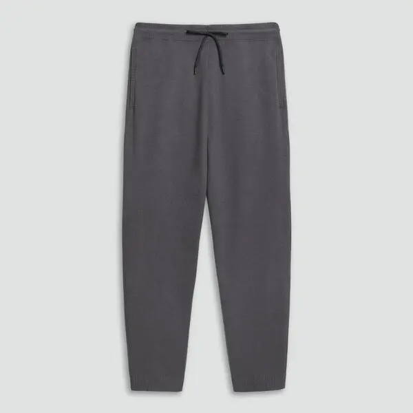 Theory Drawstring Jogger In Wool Bilen - Charcoal Melange