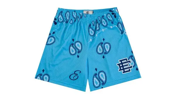 ERIC EMANUEL Ee Basic Short - Baby Blue Paisley/navy