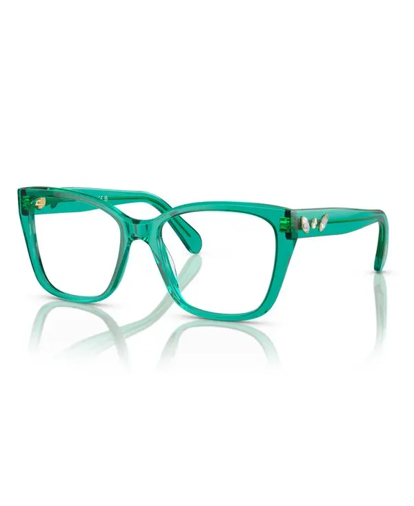 SWAROVSKI Eyeglasses With Strass Detailing - Crystal Green
