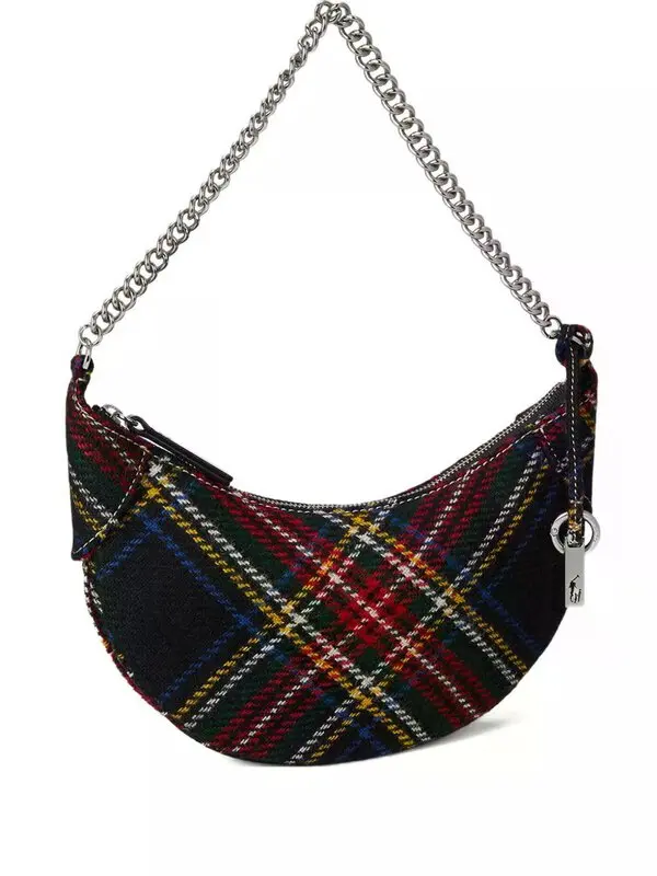 Polo Ralph Lauren Mini Polo Id Tartan Chain Crossbody Bag