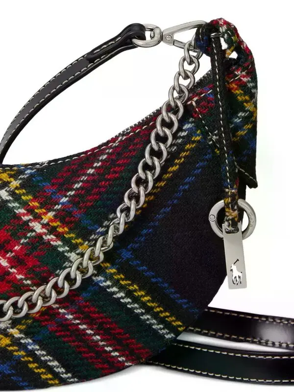 Polo Ralph Lauren Mini Polo Id Tartan Chain Crossbody Bag