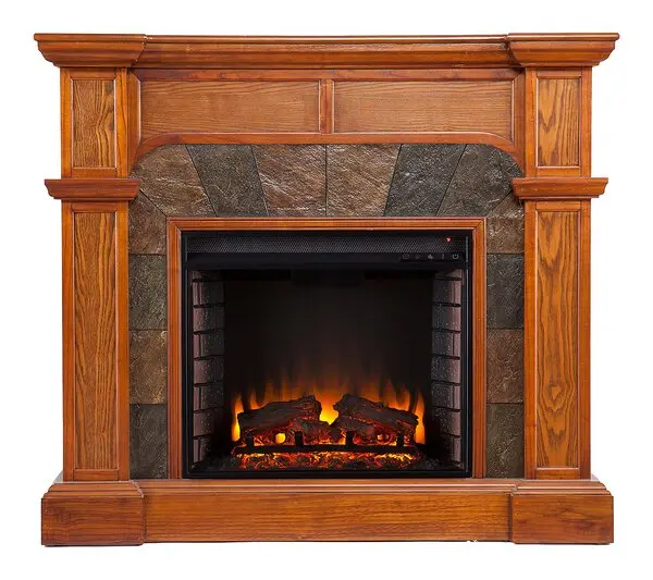 SEI FURNITURE Sei Cartwright Convertible Electric Fireplace