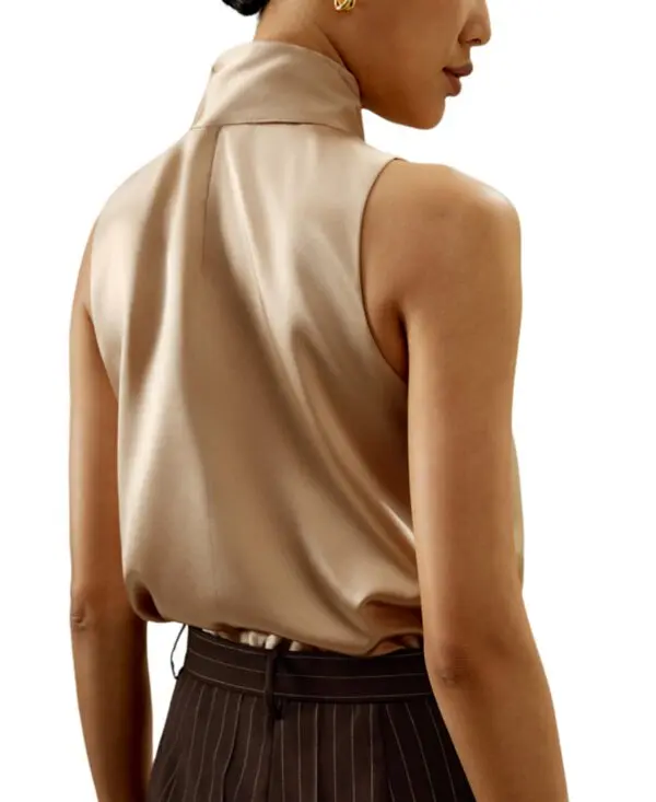 Lilysilk Sleeveless Tie-neck Silk Blouse
