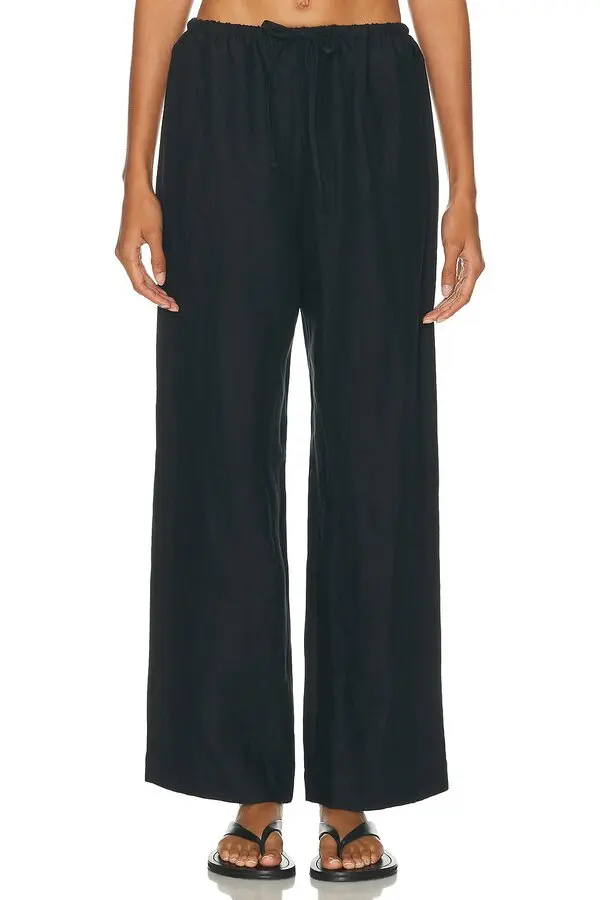 DEIJI STUDIOS Double Waist Linen Pant