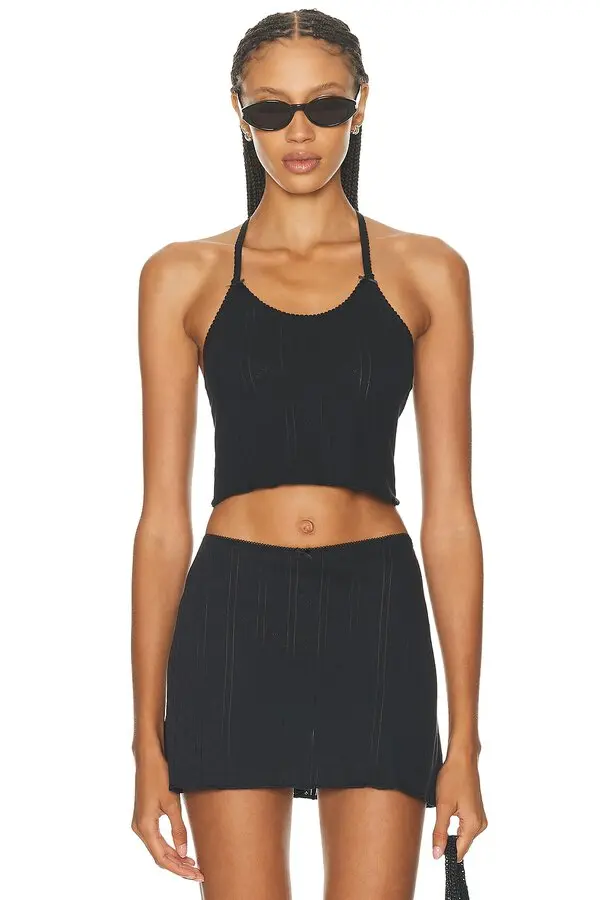 COU COU The Halter Top - Black