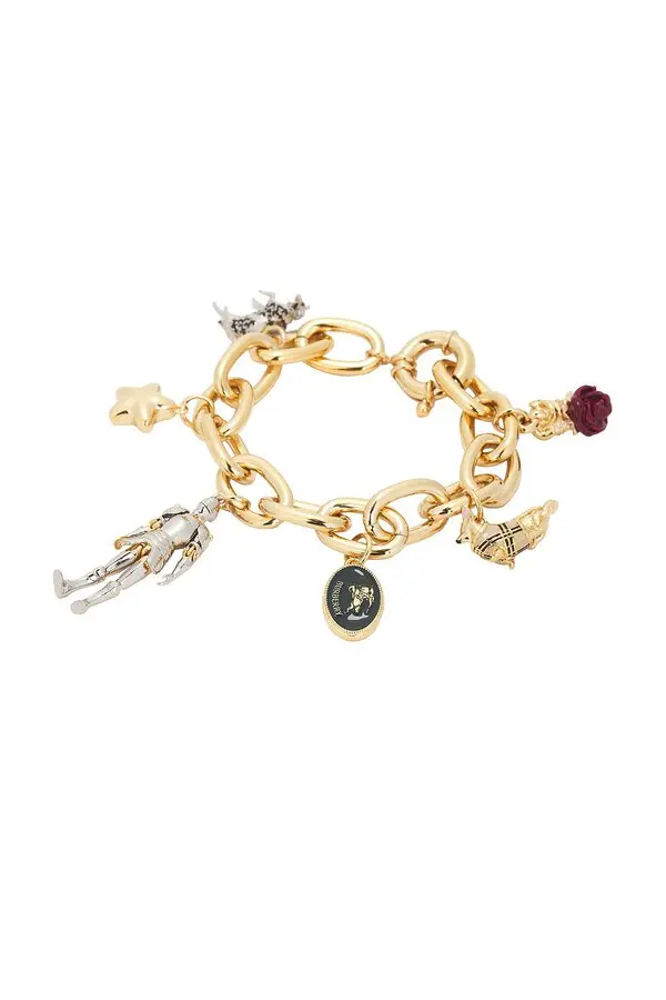 Burberry Charm Bracelet - Gold & Multicolour