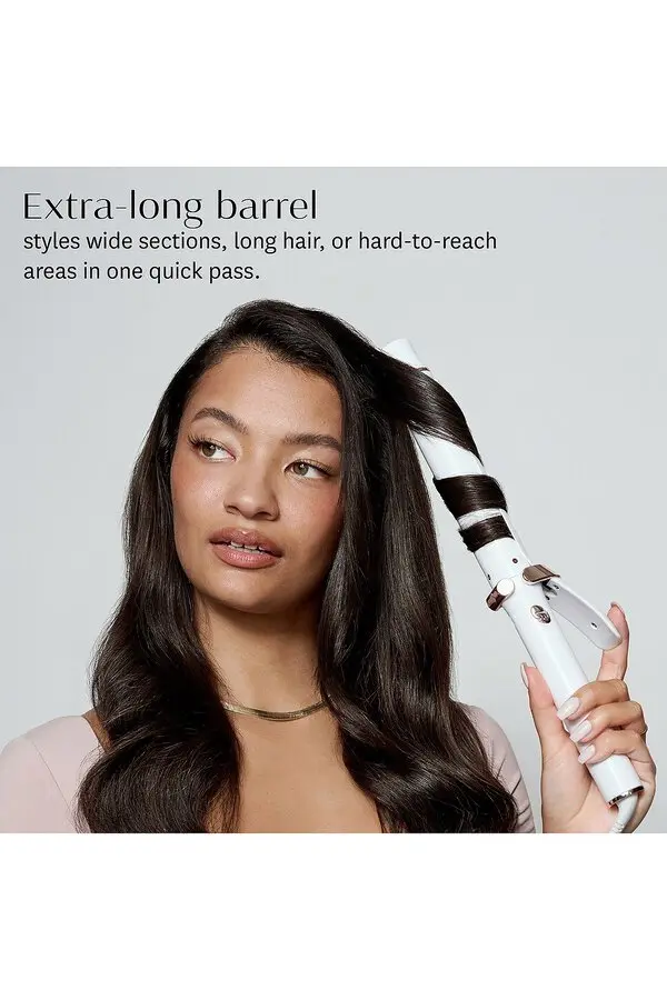 T3 Singlepass Curl X 1.5 Ceramic Extra-long Barrel Curling Iron - Satin Blush