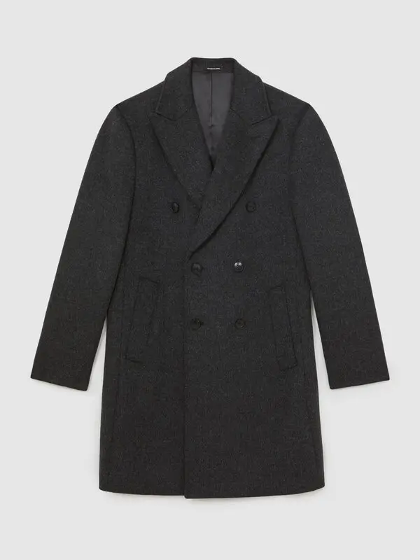 REISS Timpano Wool-blend Overcoat - Charcoal Grey