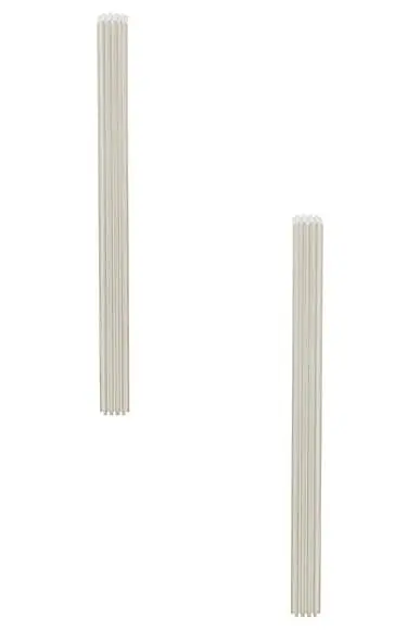 Khaite Empire Long Earrings - Silver