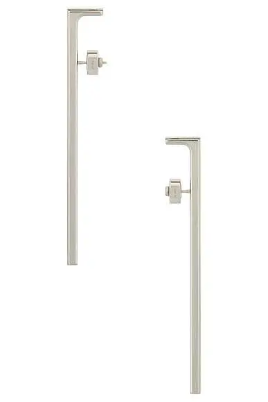 Khaite Empire Long Earrings - Silver