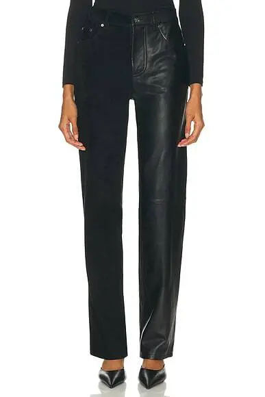 Helmut Lang Mixed Skinny Leg Trousers