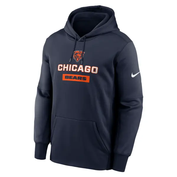 Nike Chicago Bears Toss Sweep Therma Nfl Pullover Hoodie - Blue