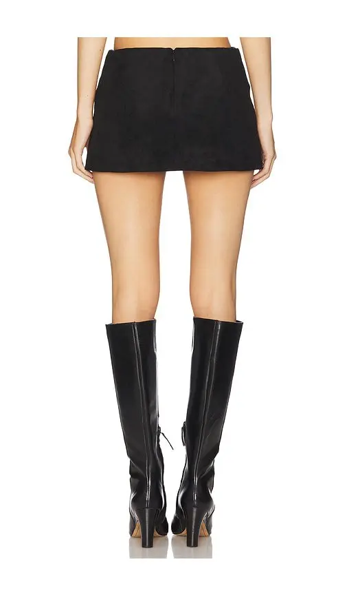 Amanda Uprichard Mila Skort - Black Suede
