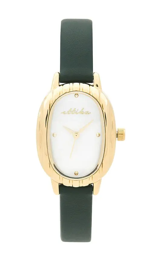 Ettika Harper Timeless Texture Watch - Black & Gold