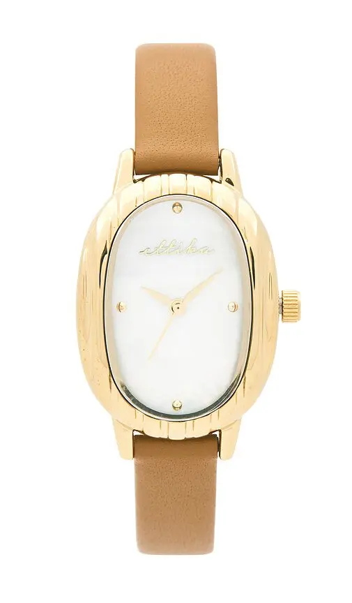 Ettika Harper Timeless Texture Leather Watch