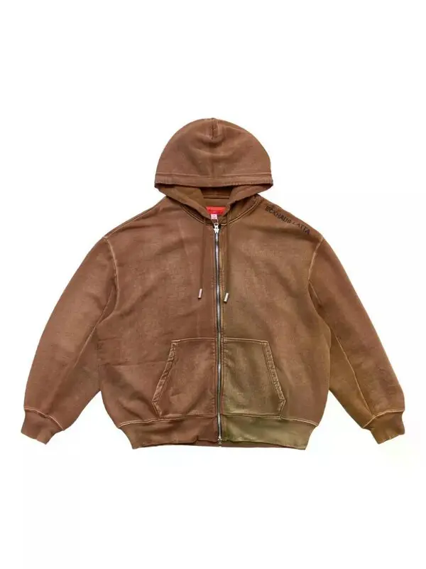 Eckhaus Latta Bison Zip-front Hoodie