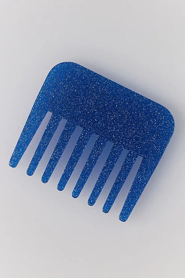 Anthropologie Mini Glitter Comb - Blue