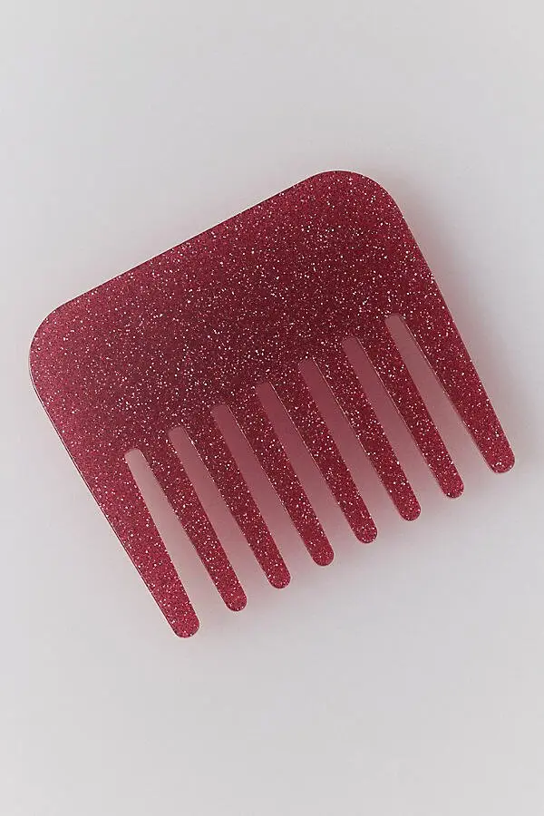 Anthropologie Mini Glitter Comb - Pink