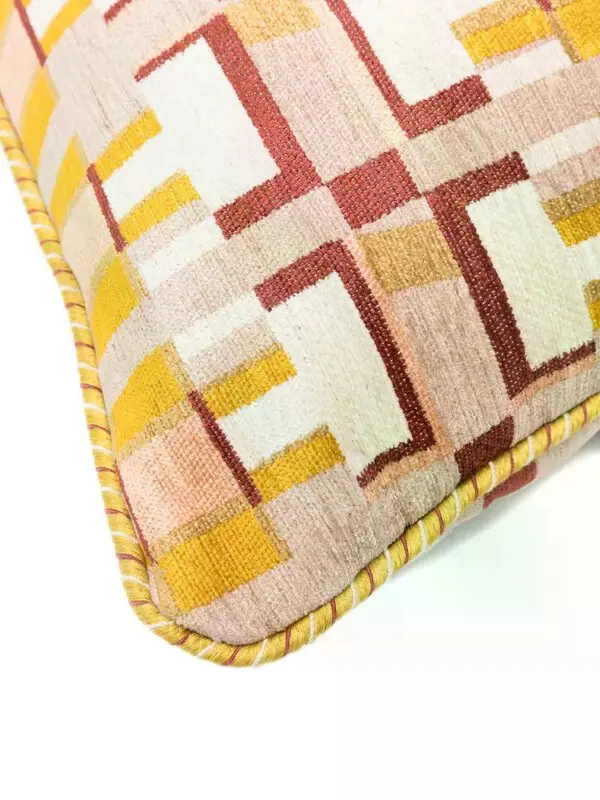 SOHO HOME Jasper Jacquard Cushion - Yellow