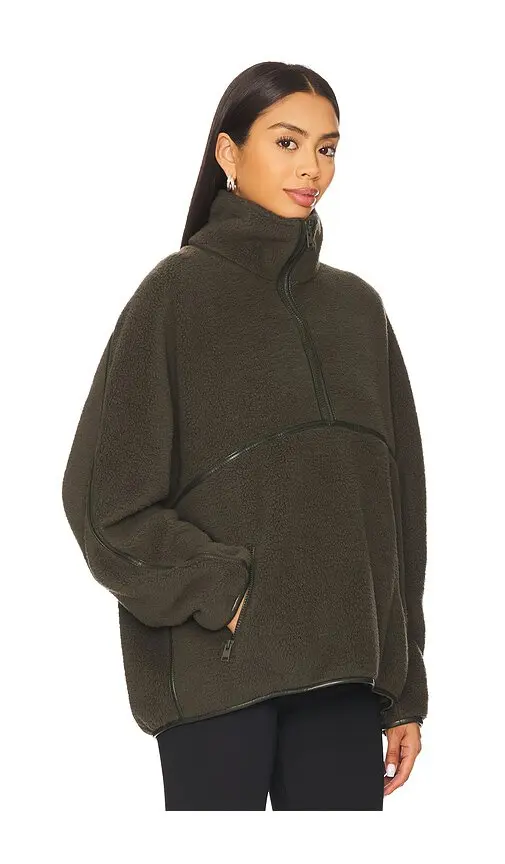 LAMARQUE Helsa Fleece Sweater - Olive