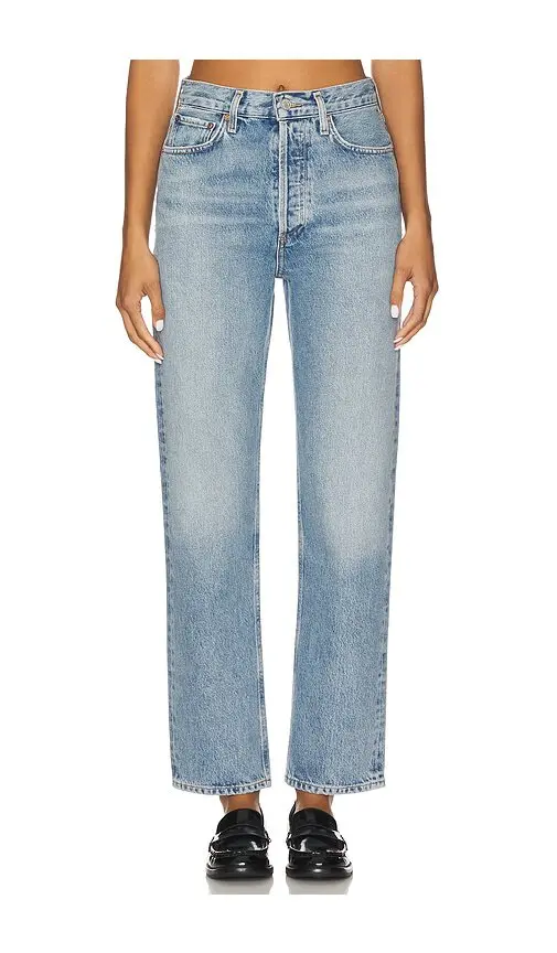 AGOLDE 90s Pinch Waist High Rise Straight Jeans - Blue