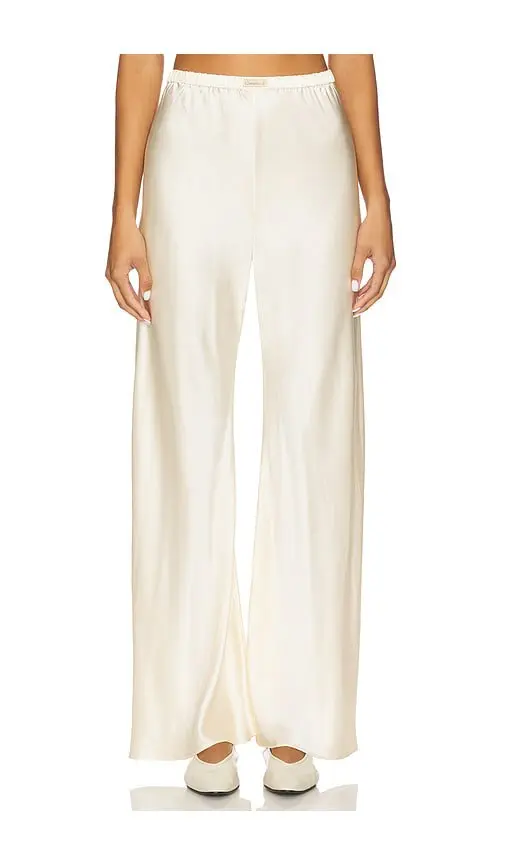 Comme Si Bias Cut Satin Pants - Cream