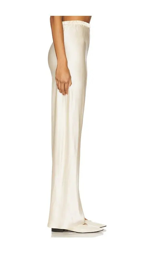 Comme Si Bias Cut Satin Pants - Cream