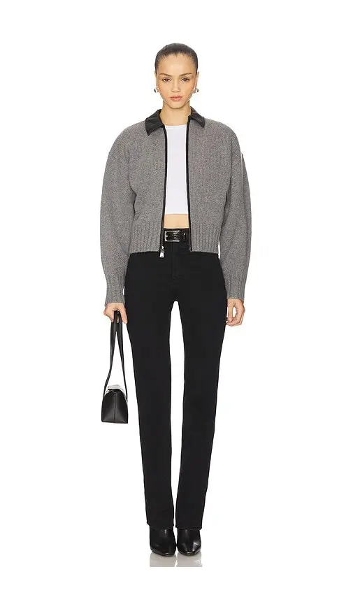 Simkhai Zofia Zipper Cardigan - Grey