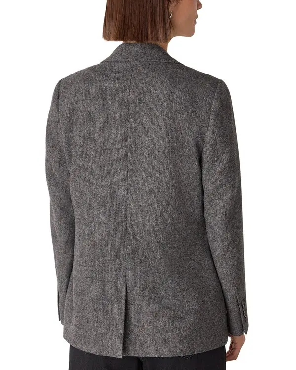 Whistles Herringbone Blazer - Grey/multi