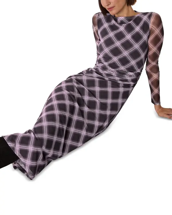 whistles burgundy polka dot dress Valentina Bebes AW24