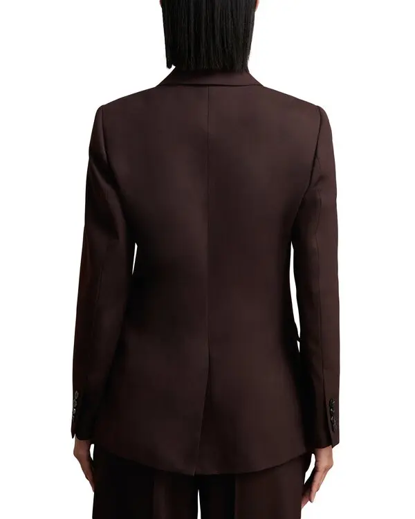 REISS Solene Double Breasted Blazer - Aubergine