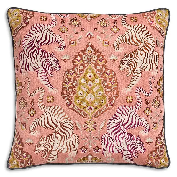 SKY Bengal Tiger Decorative Pillow, 20 X 20 Exclusive - Coral