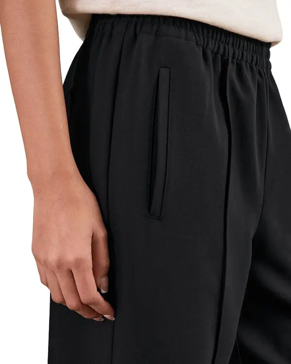 REISS High Rise Wide Leg Trousers - Navy