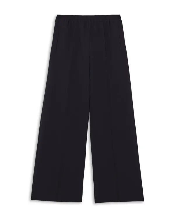 REISS High Rise Wide Leg Trousers - Navy