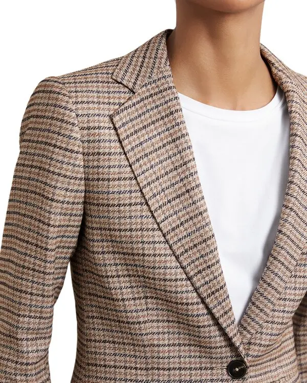 REISS River Single Breasted Check Jacket