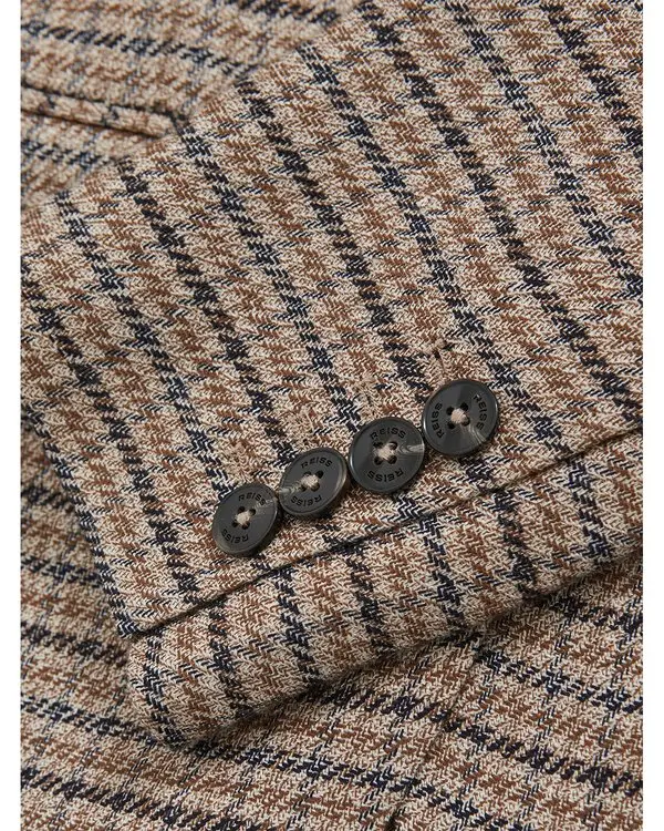 REISS River Single Breasted Check Jacket