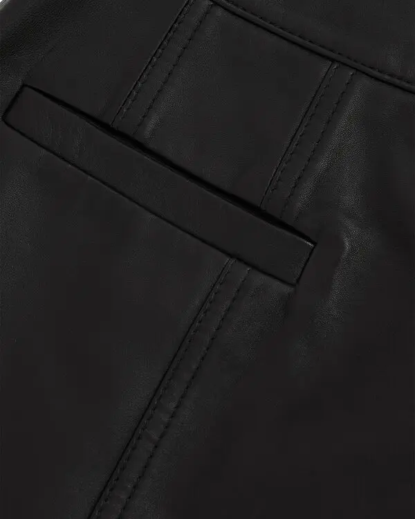 REISS Leather Mini Skirt