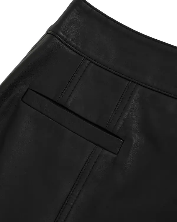 REISS Leather Mini Skirt