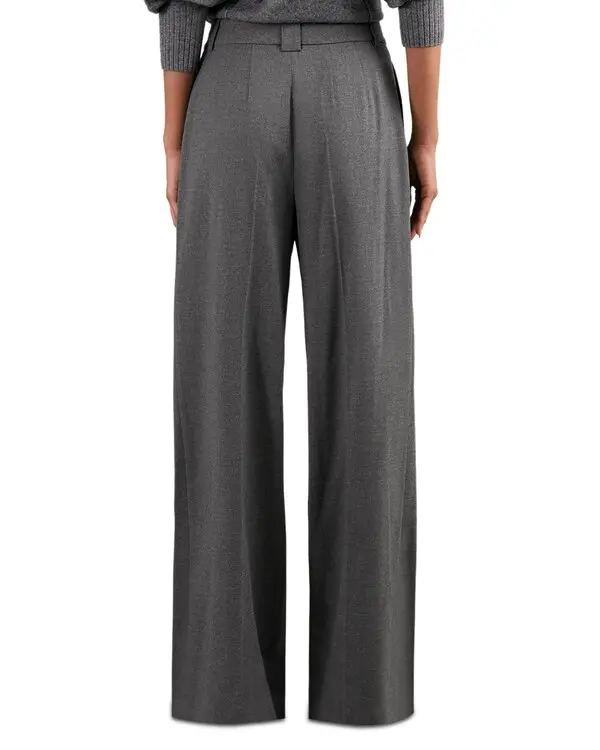 REISS Poppie Wide Leg Flannel Pants