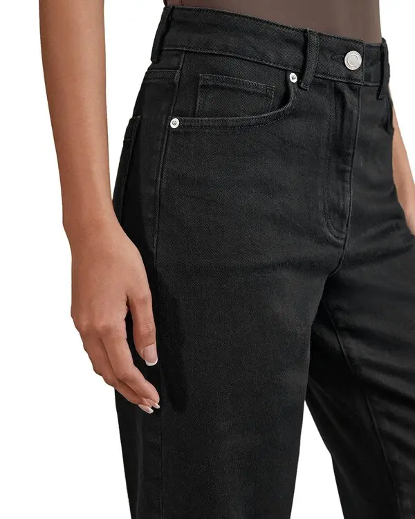 REISS Selin Straight Leg Jeans - Black