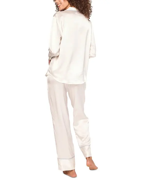 PETITE PLUME Mulberry Silk Long Pajama Set