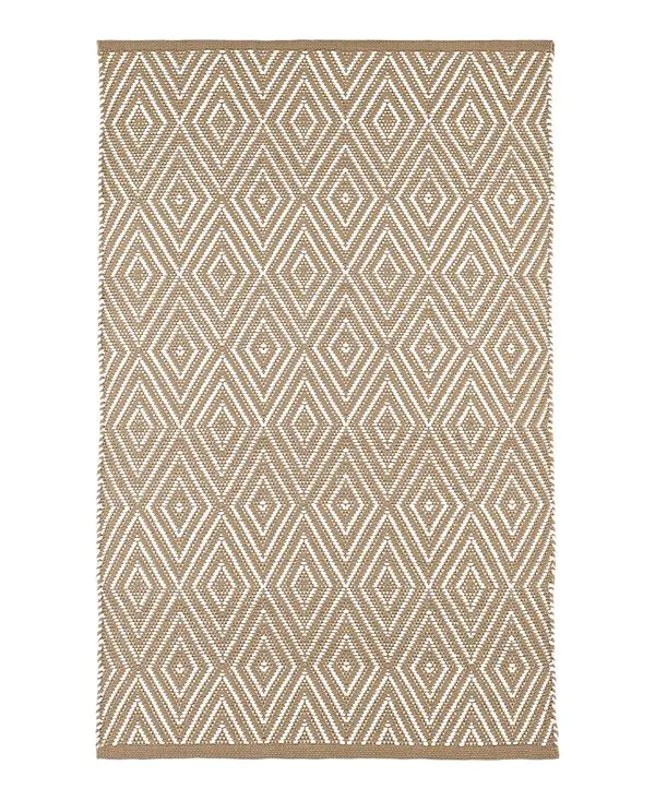 DASH & ALBERT BY ANNIE SELKE Dash Albert Annie Selke Rdb136 Diamond Indoor/outdoor Area Rug, 4'0x6'0 - Tan/ White