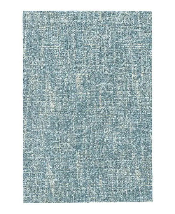 DASH & ALBERT Dash Albert Annie Selke Da62 Crosshatch Area Rug, 6'0x9'0 - Aqua/ivory