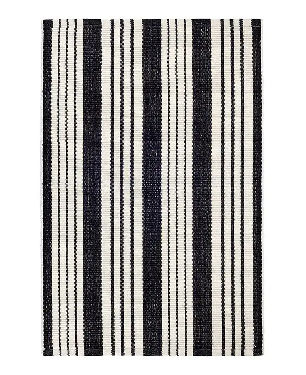 DASH & ALBERT BY ANNIE SELKE Dash Albert Annie Selke Da148 Birmingham Indoor/outdoor Area Rug, 5'0x8'0 - Black
