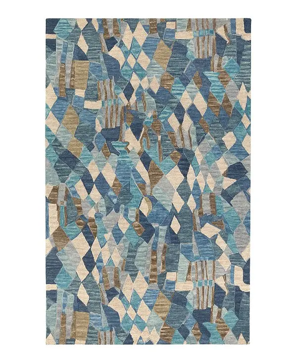 DASH & ALBERT Dash Albert Annie Selke Da2001 Deer Leap Area Rug, 3'0x5'0 - Blue