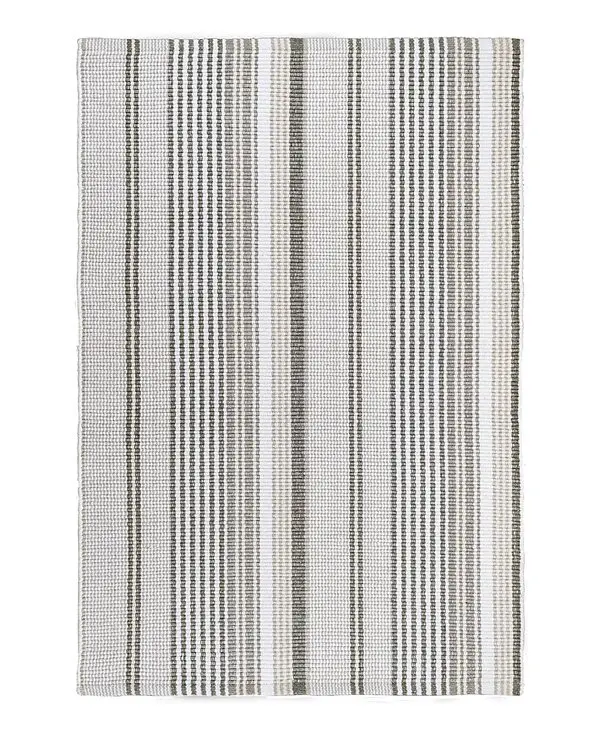 DASH & ALBERT Dash Albert Annie Selke Da169 Gradation Ticking Indoor/outdoor Area Rug, 8'0x10'0 - Gray